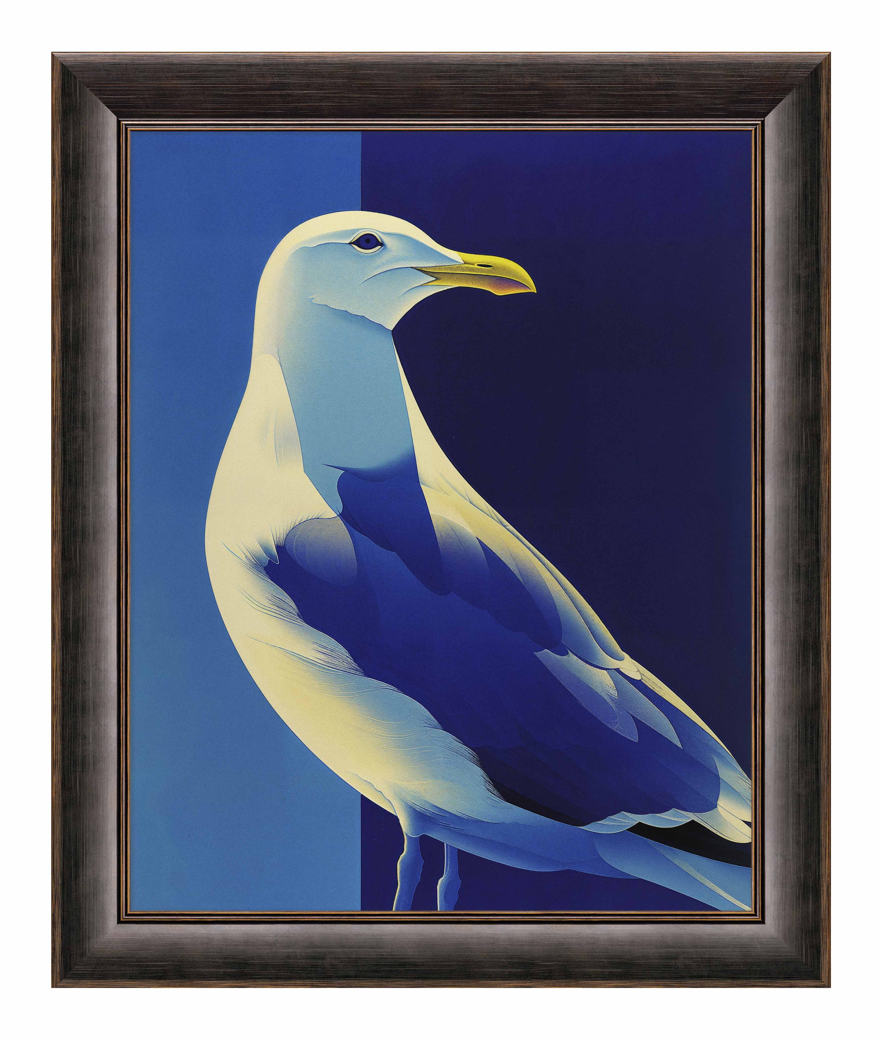 Luminous Sentinel - Seagull in Azure Light - Limited Edition Canvas ...