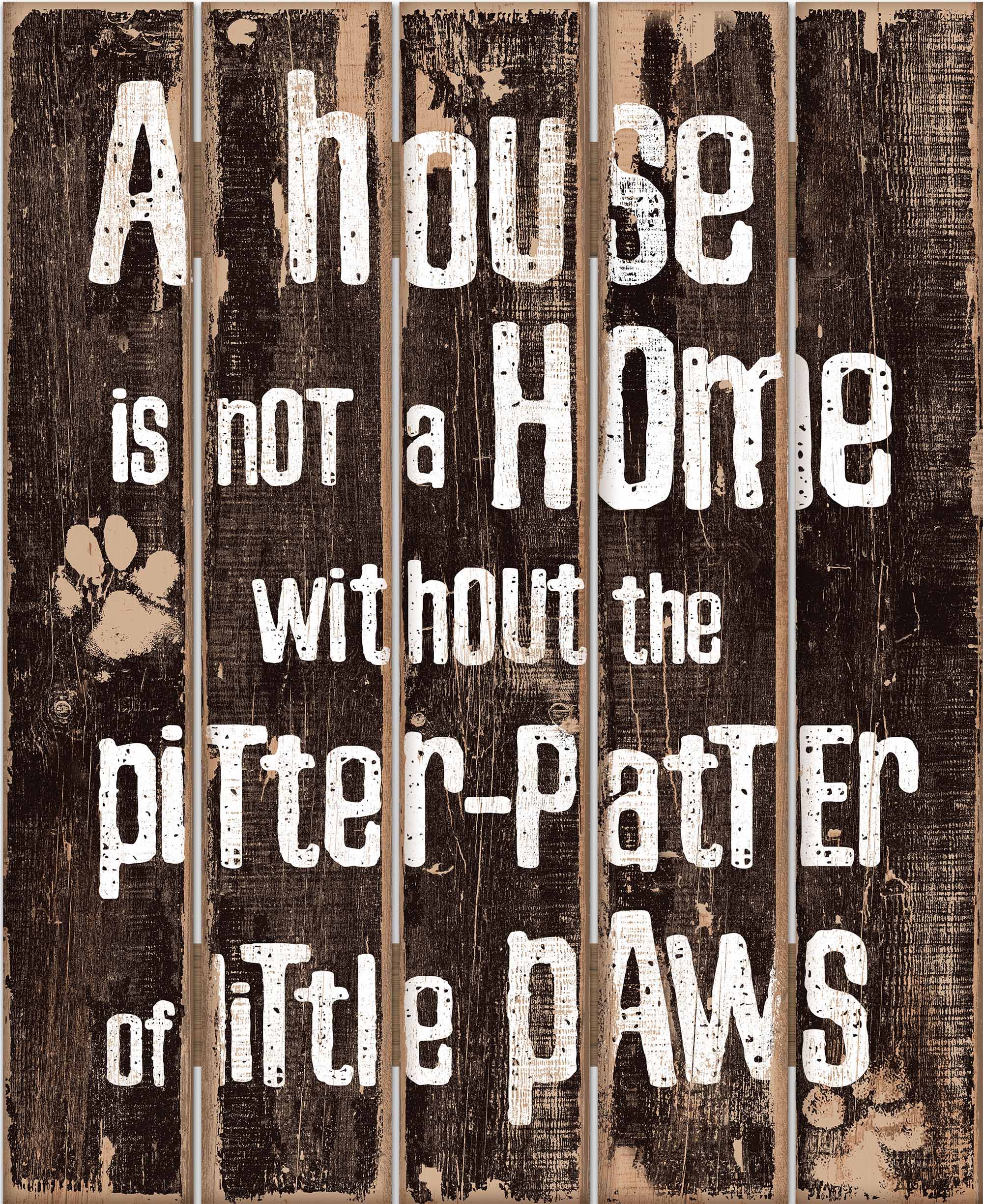 House Home Paws - 18" x 22" Pallet Wall Art Pallet Wall Art from Wild Wings